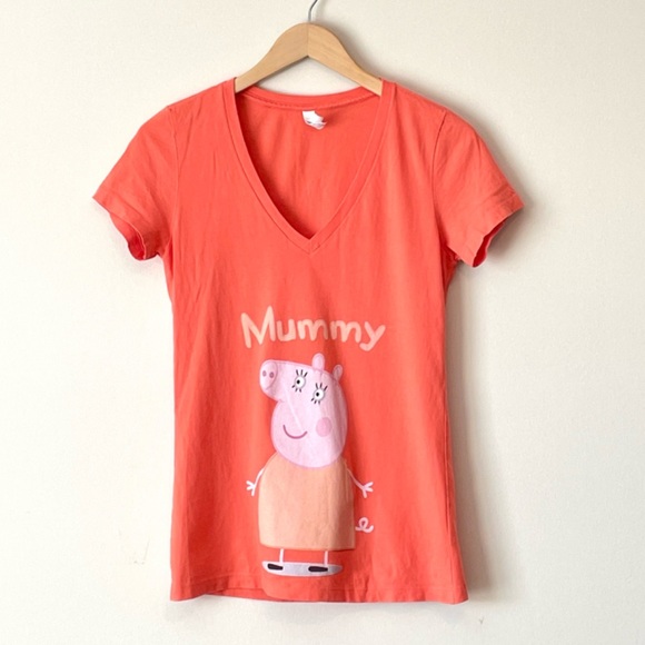 Bella Canvas | Tops | Bella Canvas Peppa Pig Graphic V Neck Tee Shirt ...
